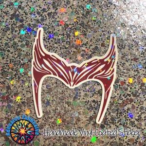 Scarlet Witch MCU Sticker, Wanda Maximoff, Holographic Marvel Sticker ...