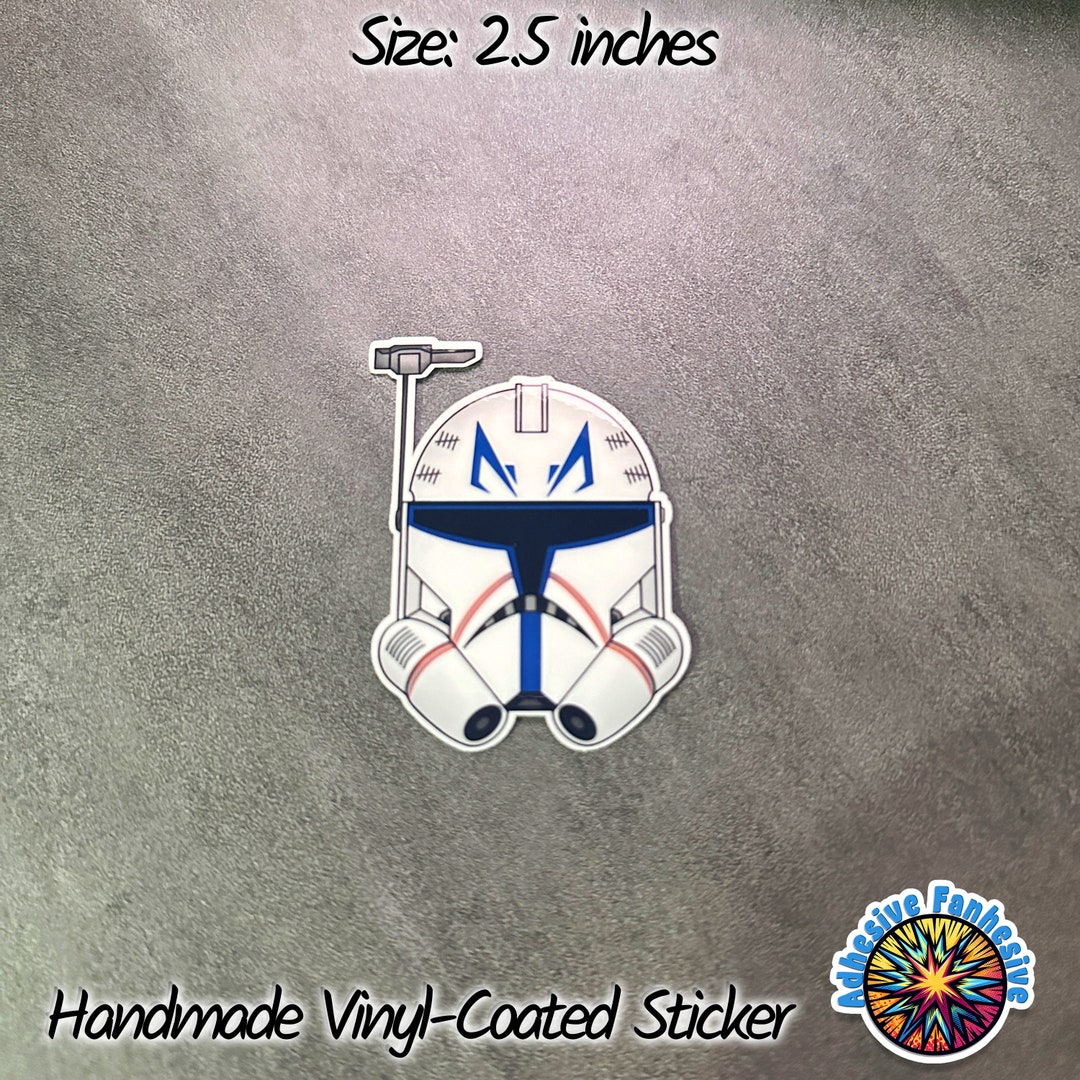 Captain Rex Clone Helmet Sticker Star Wars Vinyl Coated Sticker - Etsy