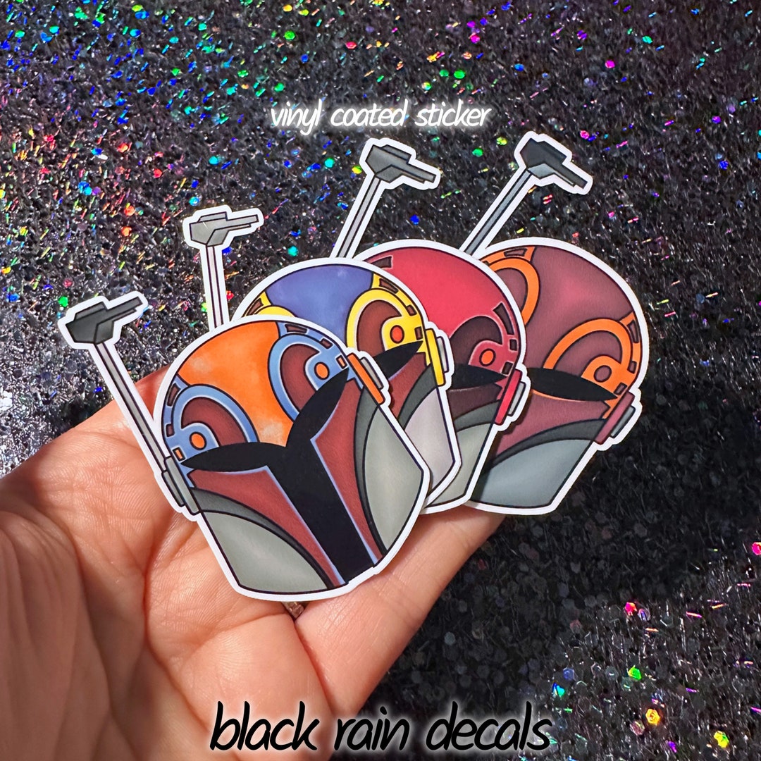 Sabine Wren Helmets Rebels Sticker Star Wars Vinyl Coated Sticker - Etsy