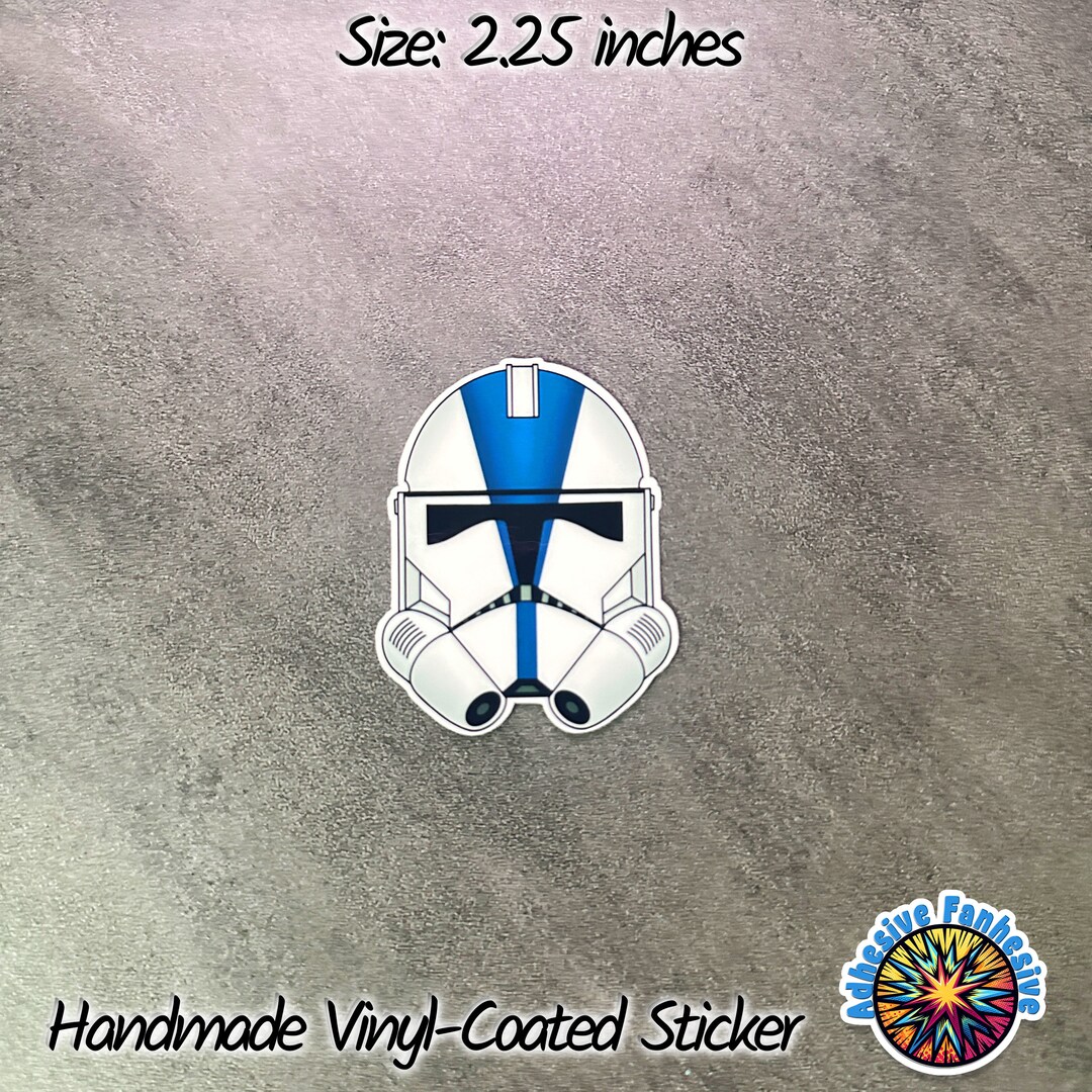 501st Clone Trooper Helmet Sticker Star Wars Vinyl Coated Sticker - Etsy