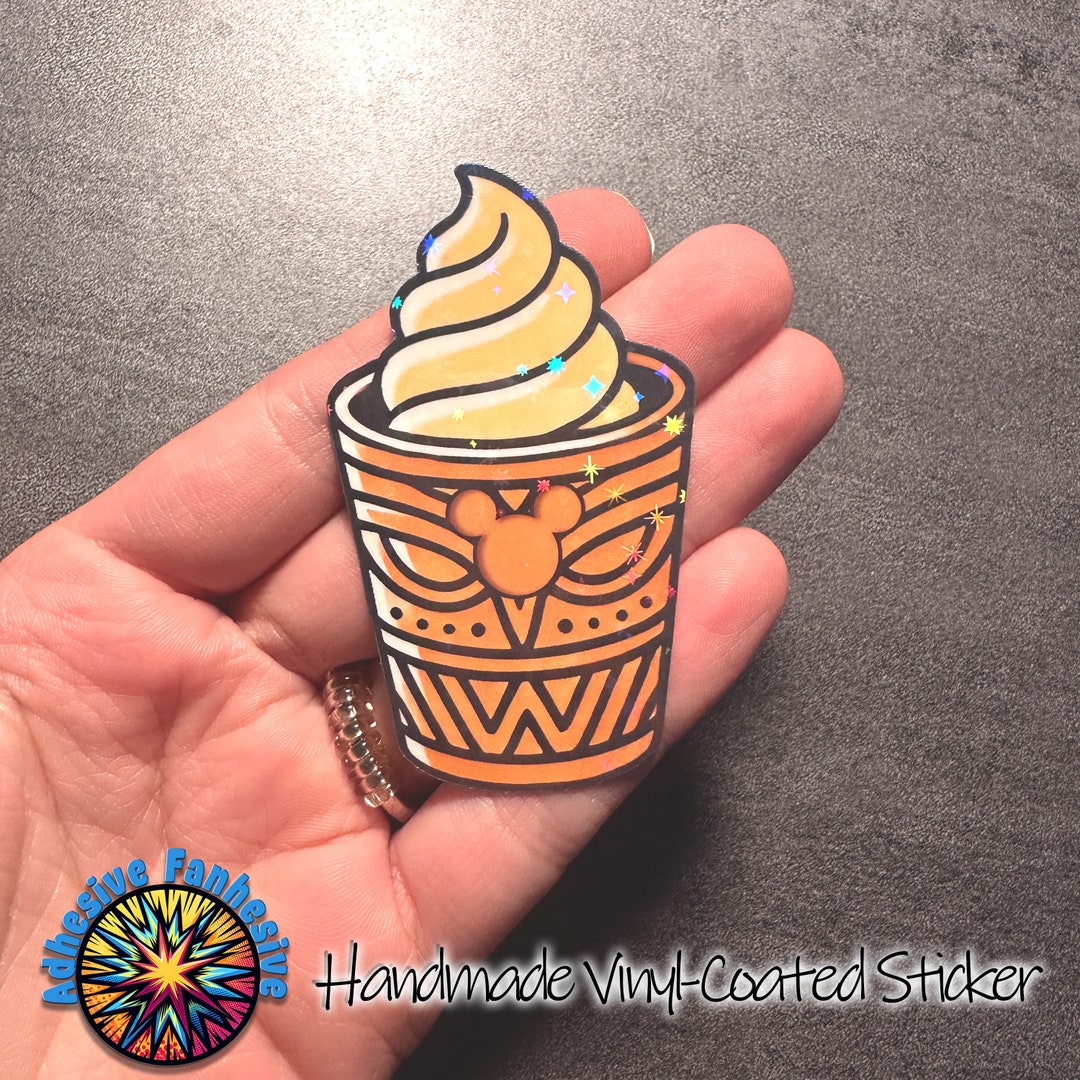 Dole Whip Holographic Sticker, Disney Vinyl Coated Sticker for Laptops ...