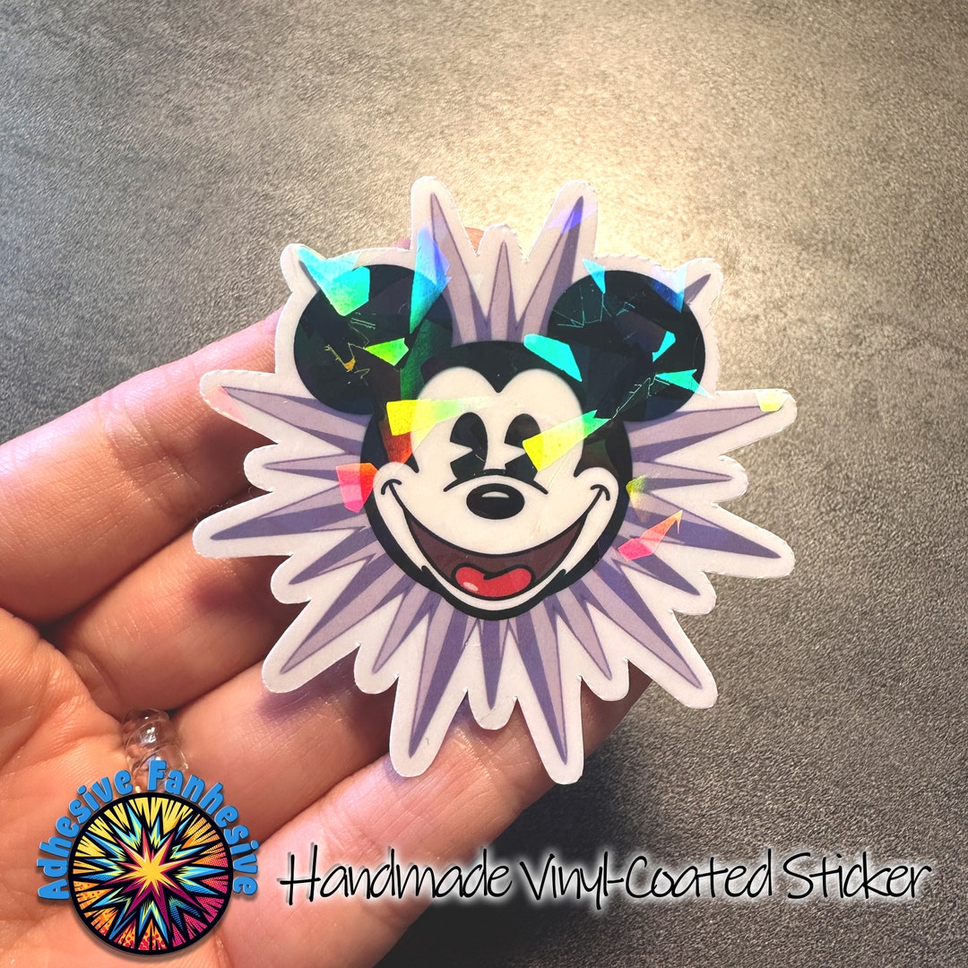 Mickey Starburst Sunburst Face Holographic Magical Disney Vinyl Coated ...