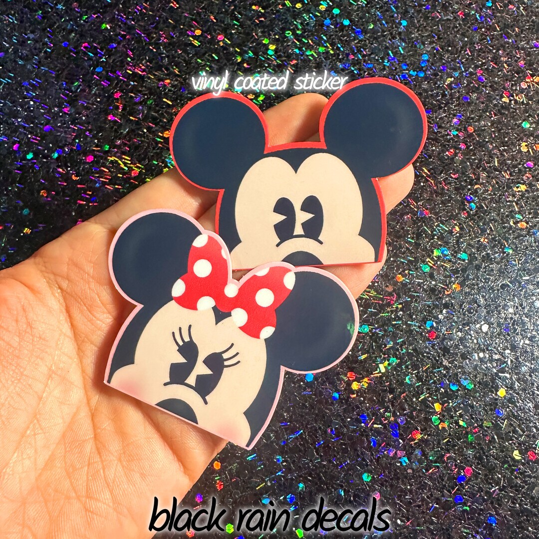 Mickey and Minnie Mouse Cute Peeker Stickers Magical Disney Vinyl ...