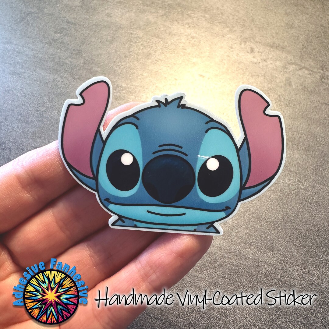 Stitch Peeker Disney Sticker, Vinyl Coated - Etsy