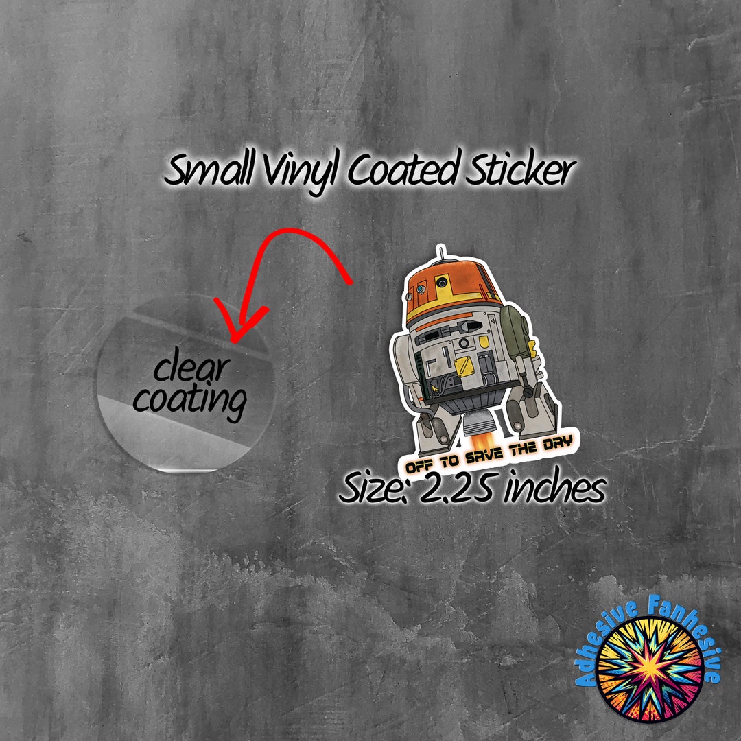 Chopper Droid Sticker, Star Wars Vinyl Coated Sticker for Laptops ...
