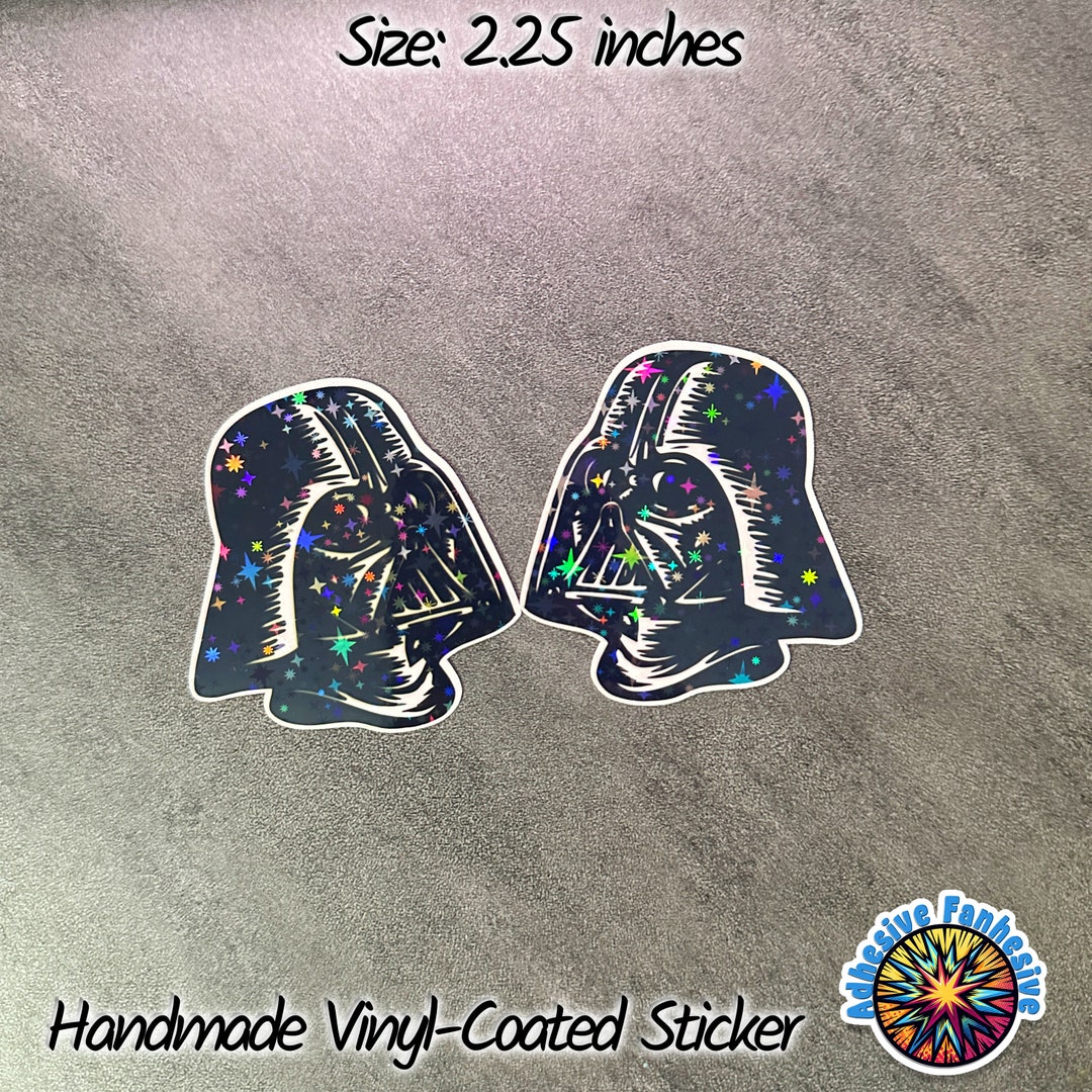Darth Vader Holographic Sticker, Star Wars Vinyl Coated Sticker for ...
