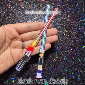 Holographic Lightsaber Stickers Star Wars Vinyl Coated Stickers darth ...