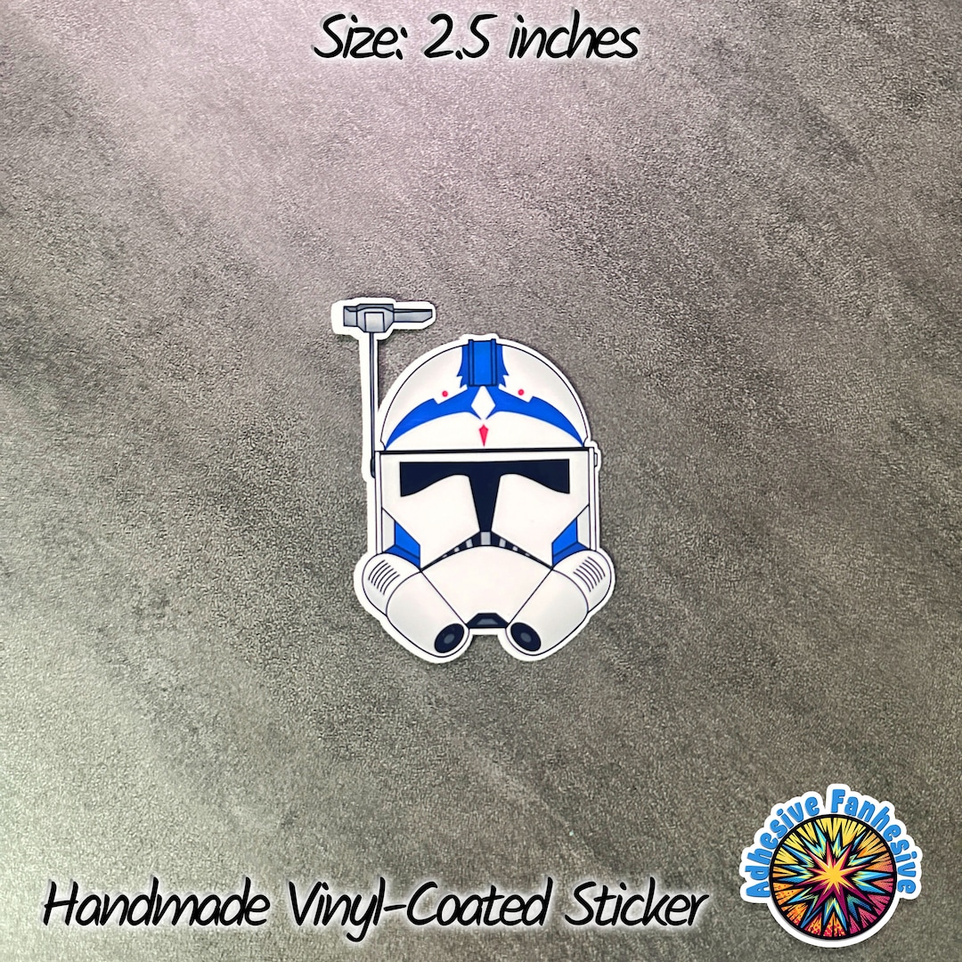 Fives Clone Trooper Helmet Star Wars Vinyl Coated Decal the Clone Wars ...