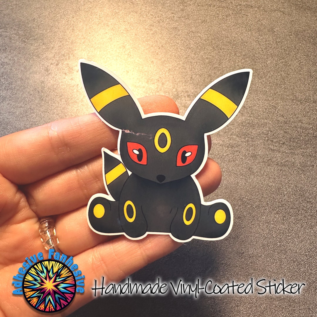 Cute Umbreon Sticker, Holographic Anime Vinyl Coated Sticker for ...