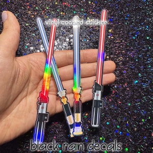 Holographic Lightsaber Stickers Star Wars Vinyl Coated Stickers darth ...
