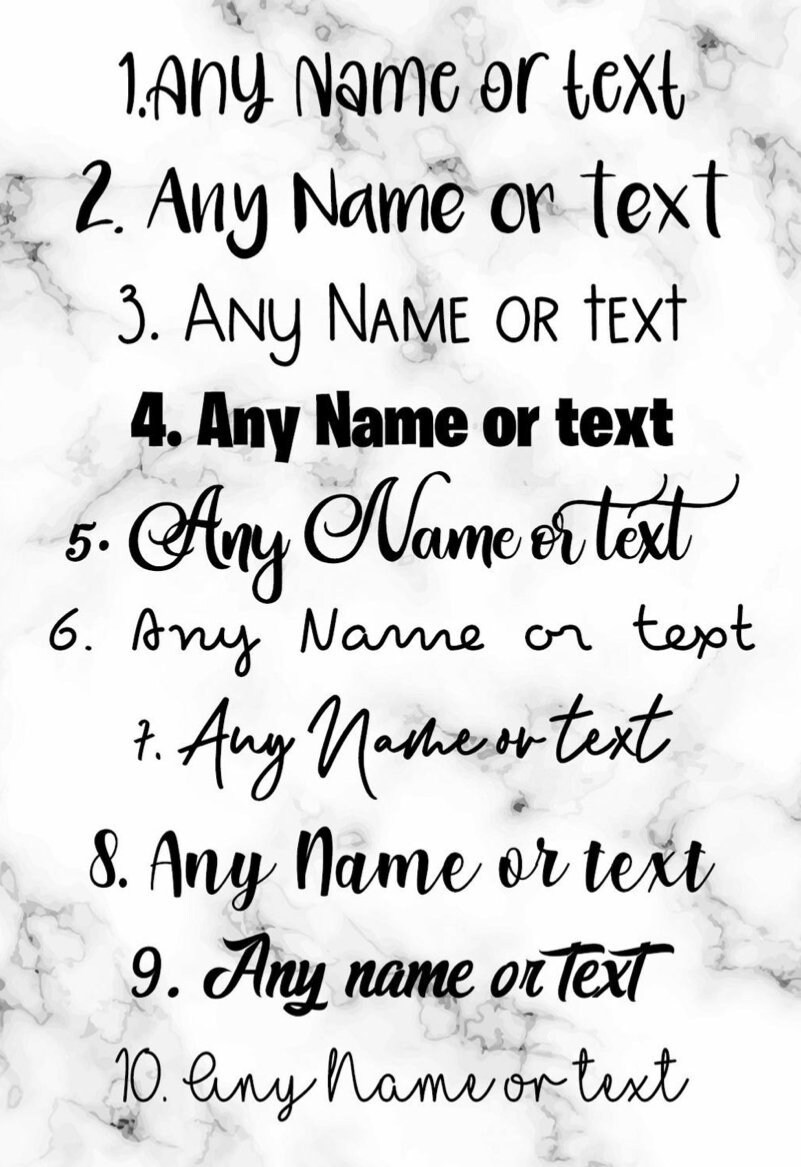 Custom Personalised Name/Text Vinyl Decal Fancy Font Sticker | Etsy