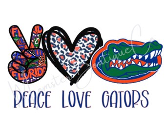 Peace Love Gators | Etsy