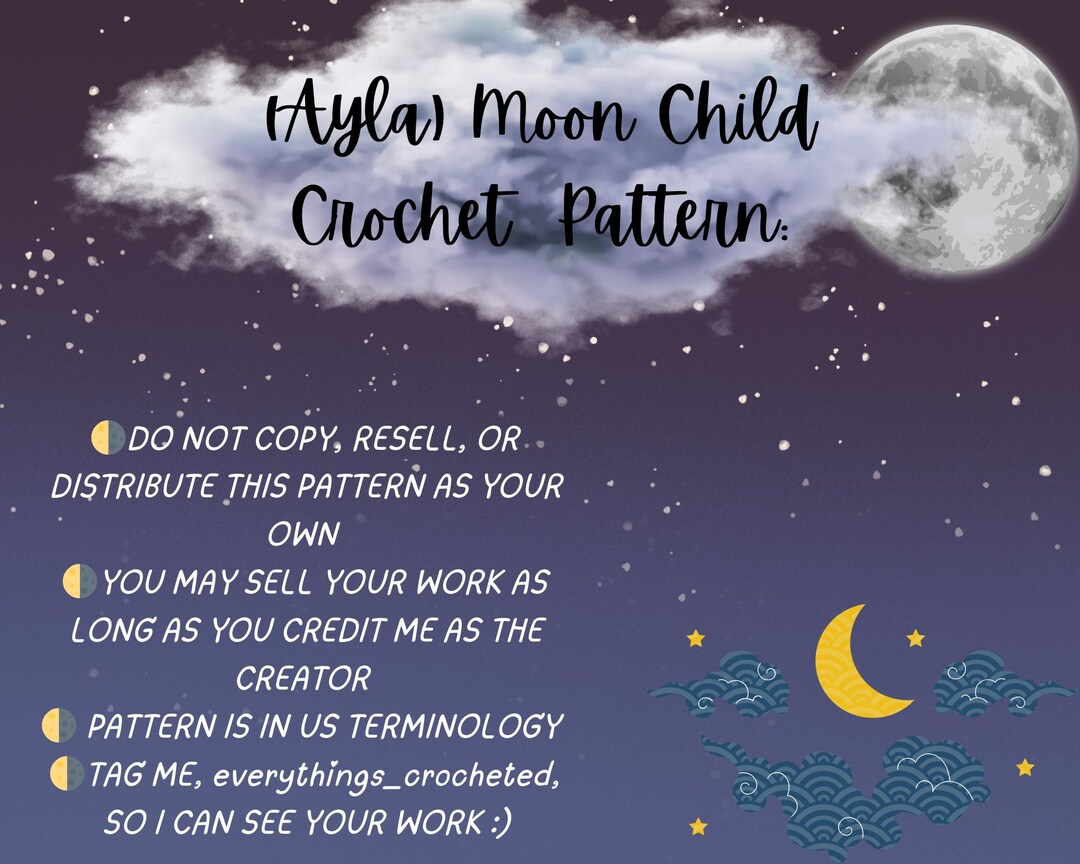 Alya the Moon Child Crochet Pattern - Etsy