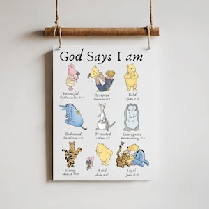 Christian Classic Winnie the Pooh Poster for Nursery Wall Art for Kids ...