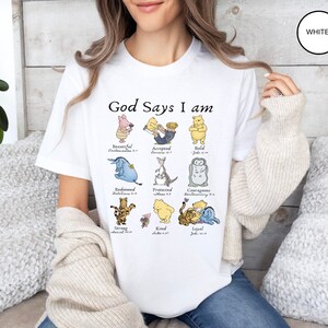 God Says Pooh Tshirt for Christian Gifts Church Shirt Classic Winnie ...