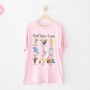 God Says Pooh Tshirt for Christian Gifts Church Shirt Classic Winnie ...