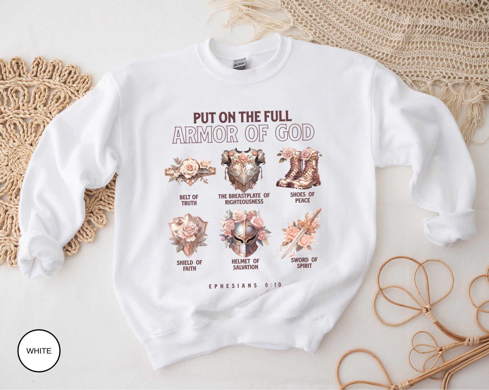 Armor of God Sweatshirt for Christian Gifts for Catholic Faith Over ...