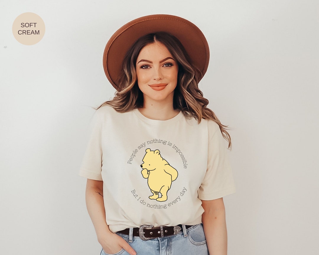 Funny Winnie the Pooh Bella Canvas Tshirt for Friend Gifts Pooh Bear ...