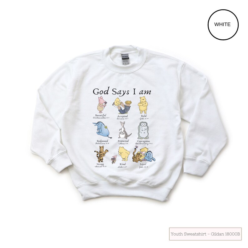 God Says Pooh Tshirt for Kids Christian Gifts Church Shirt Classic ...