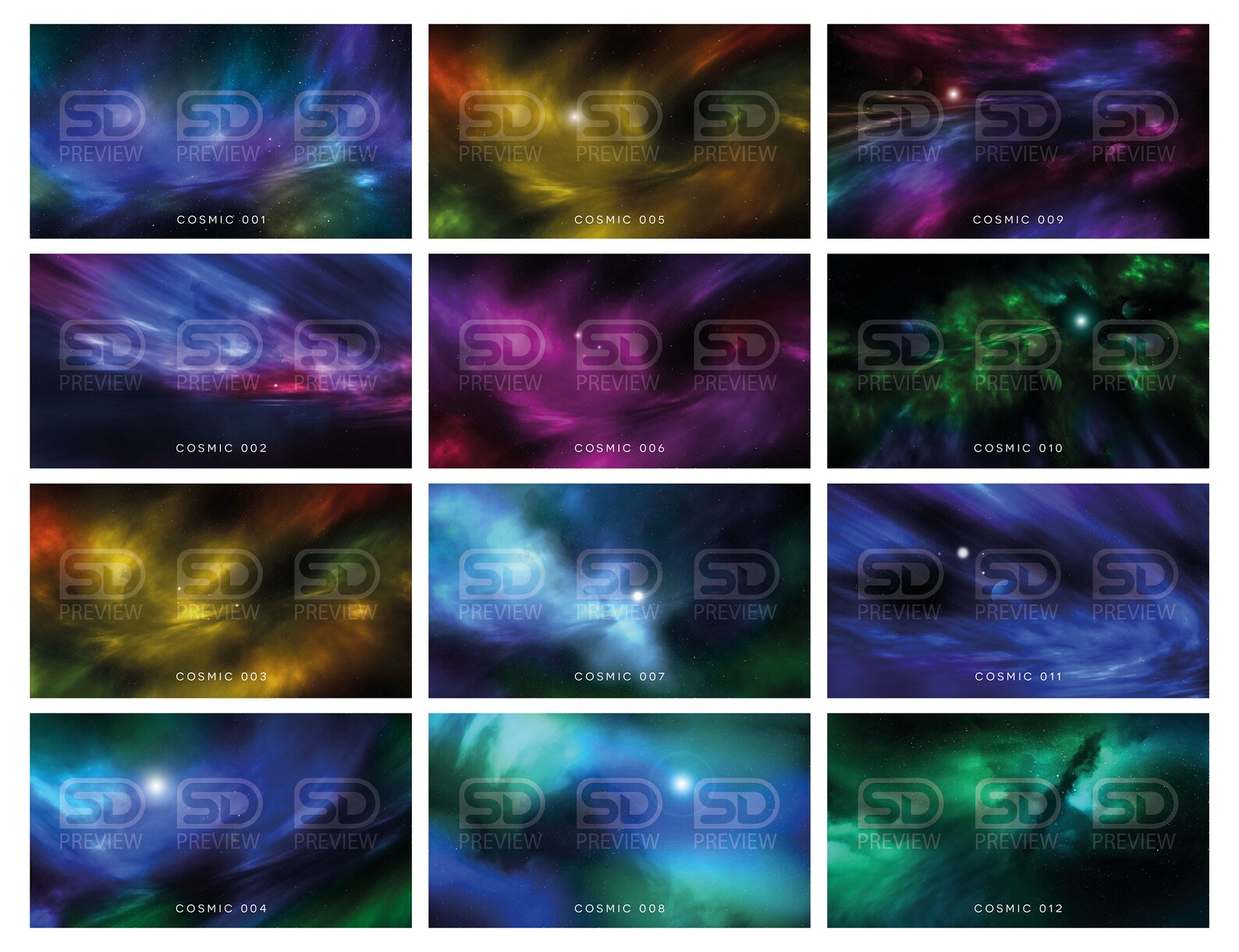 Cosmic Skies, Nebulas, Digital Papers, Galaxy, Universe, Stars, High ...