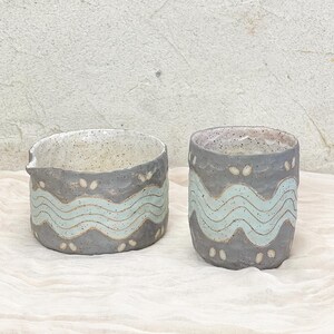 Waves Matcha Set Handmade Ceramic Matcha Bowl & Tumbler - Etsy