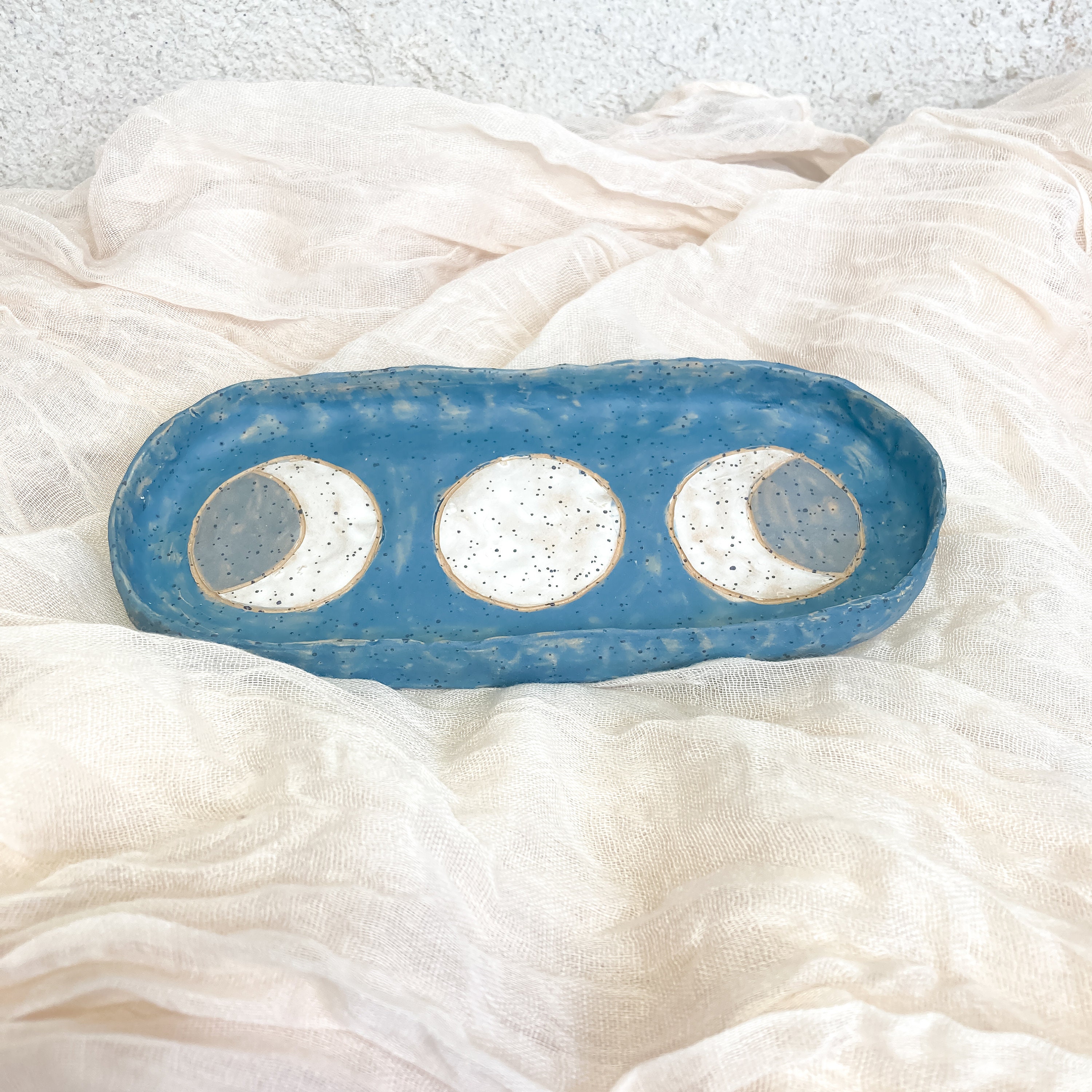 5 Moon Phases Oval Tray Handmade Ceramic Dish - Etsy