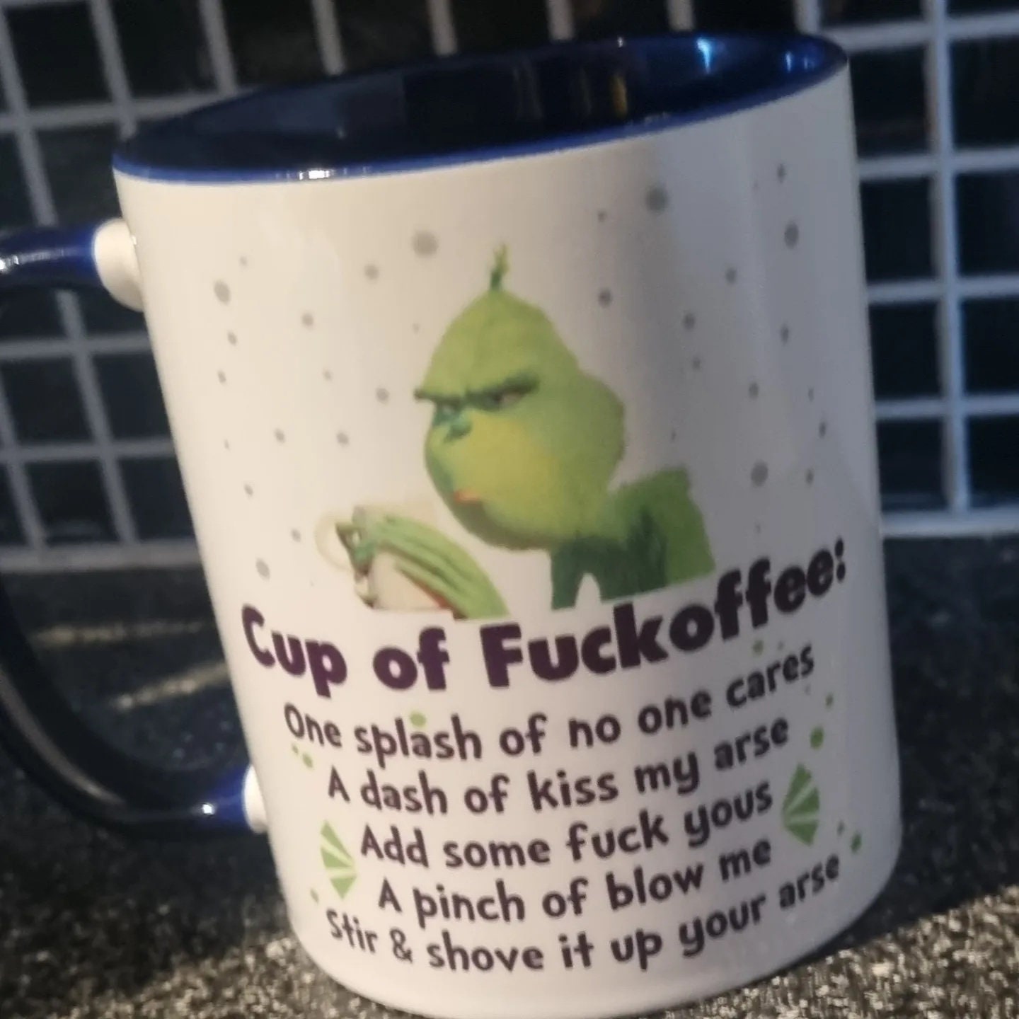 Personalised Grinch Mug - Etsy UK