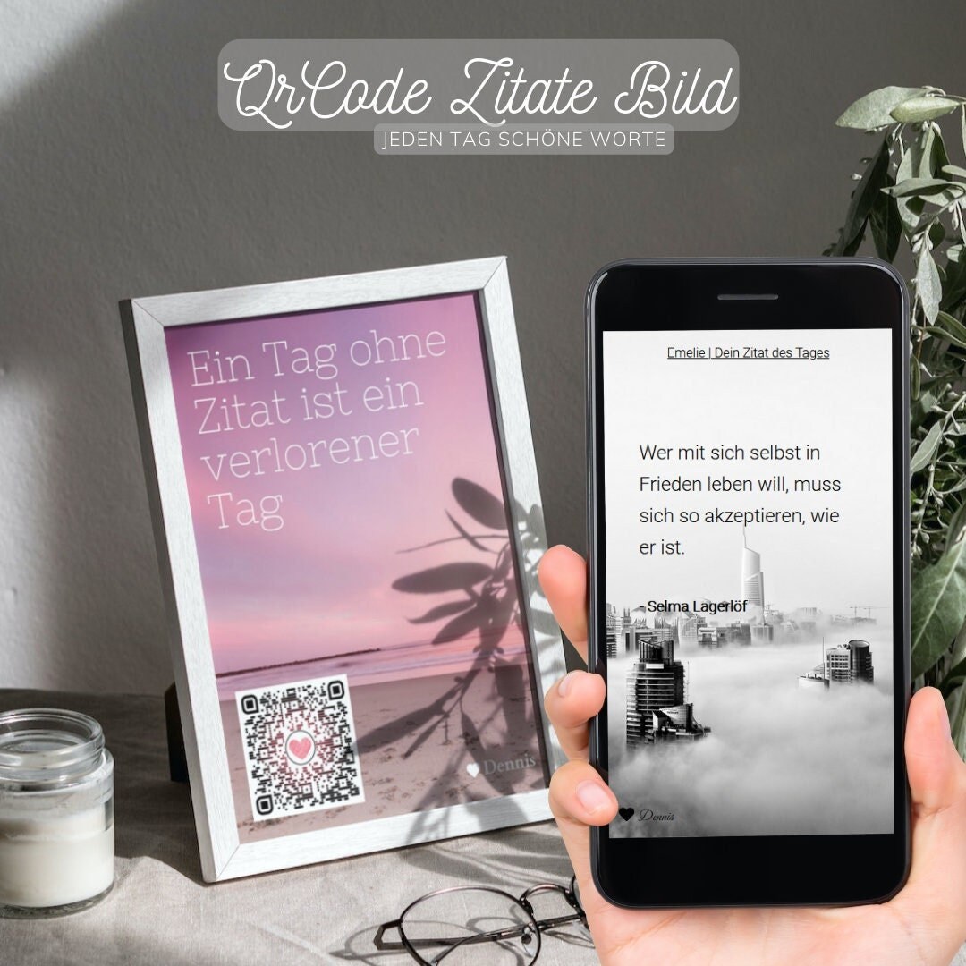 Personalized Quotes Image | Qrcode Image | Beach Motif - Etsy