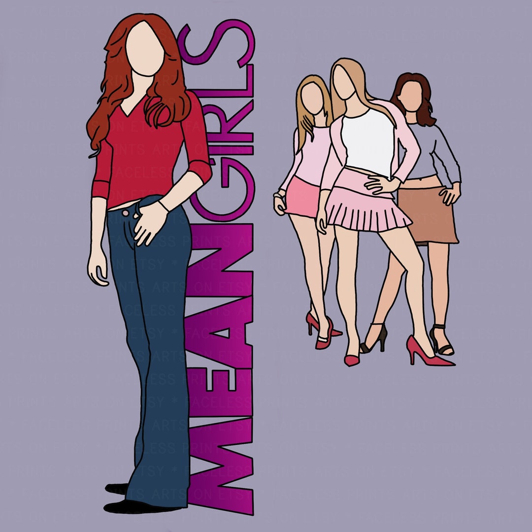 Mean Girls Vector Art Digital Prints Faceless Printable for Stickers ...