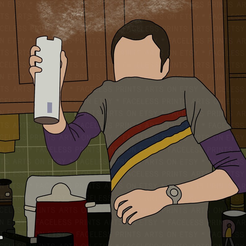 TBBT the Big Bang Theory Show Vector Art Digital Printable Art Faceless ...