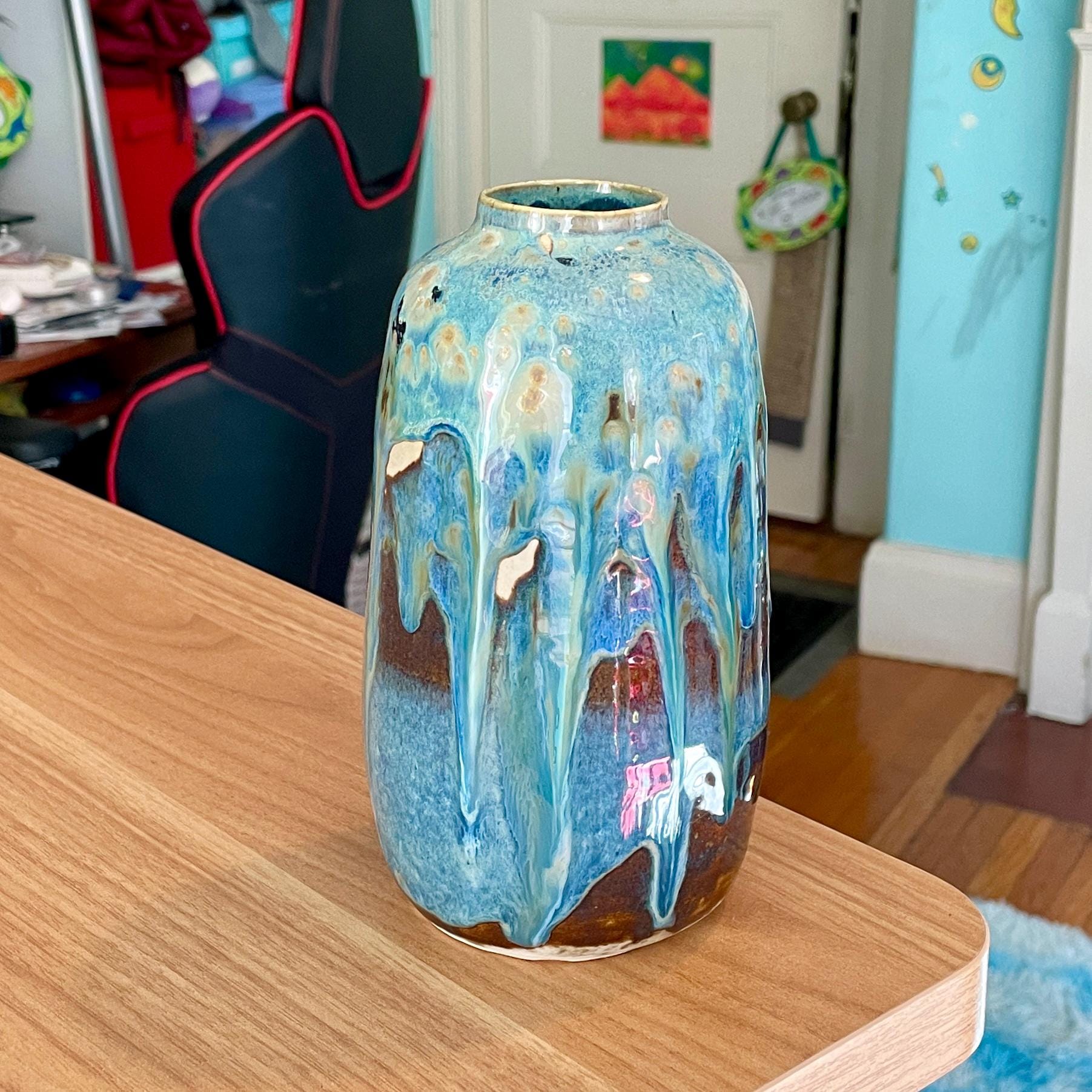 Starry Night Hand-made Ceramic Vase - Etsy