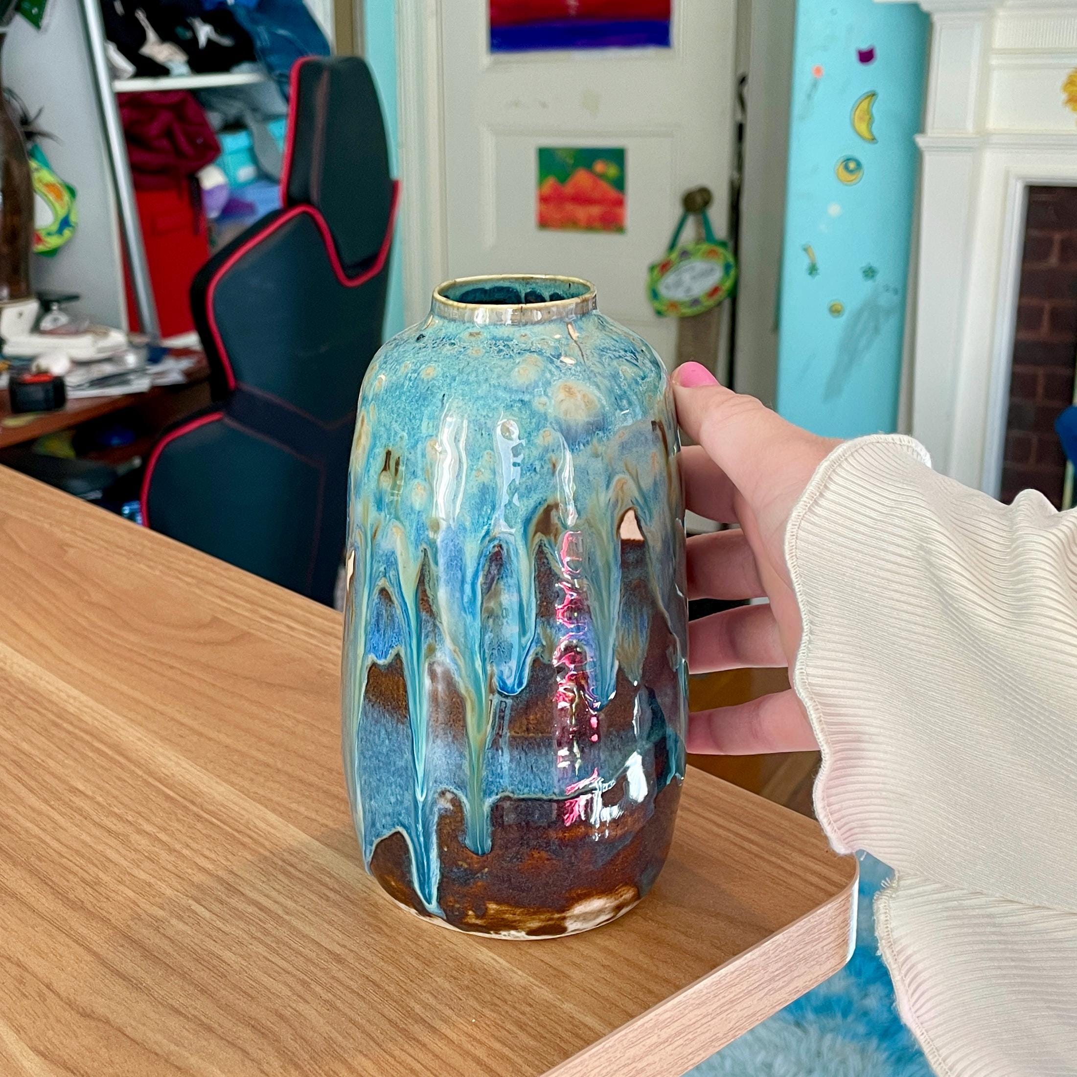 Starry Night Hand-made Ceramic Vase - Etsy
