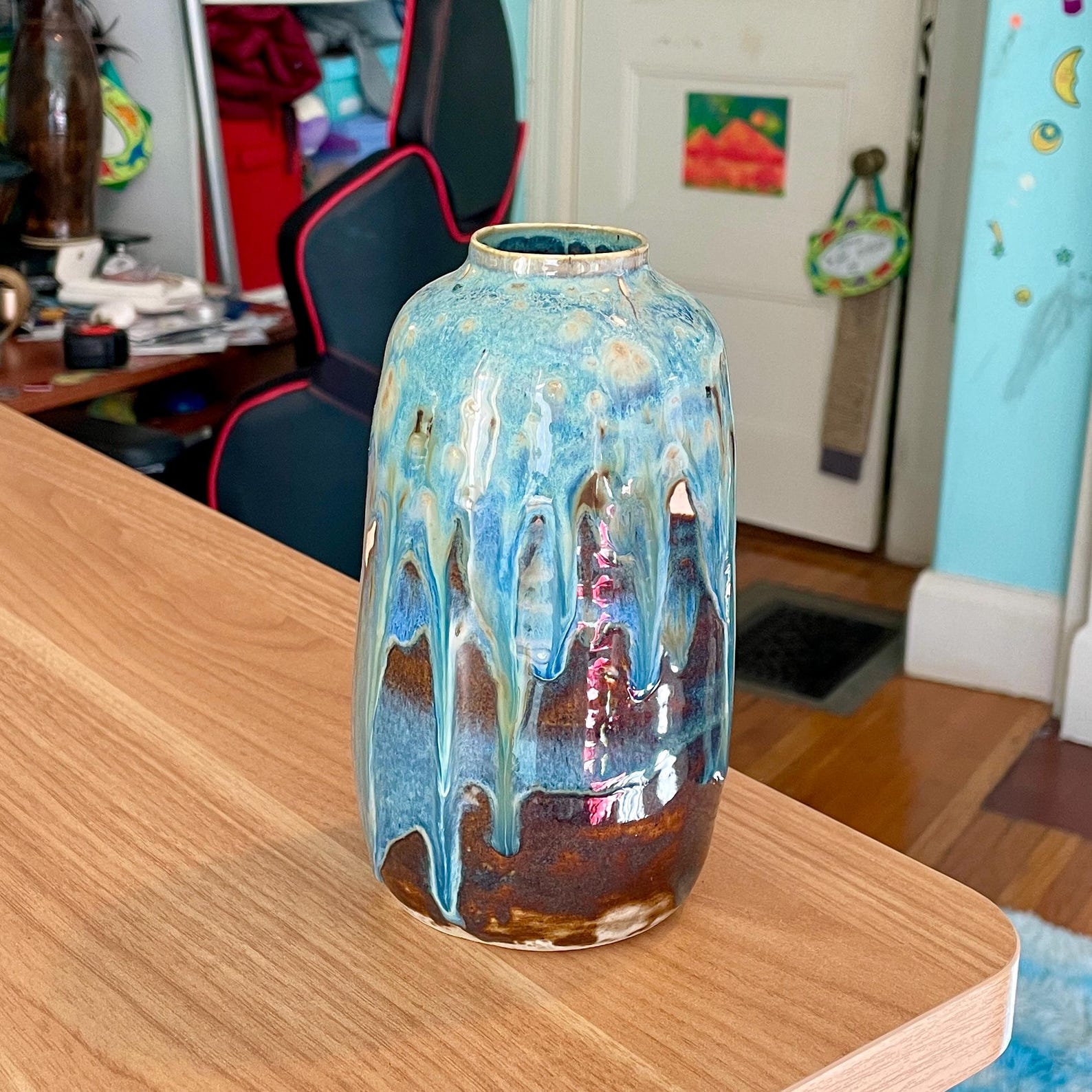Starry Night Hand-made Ceramic Vase - Etsy