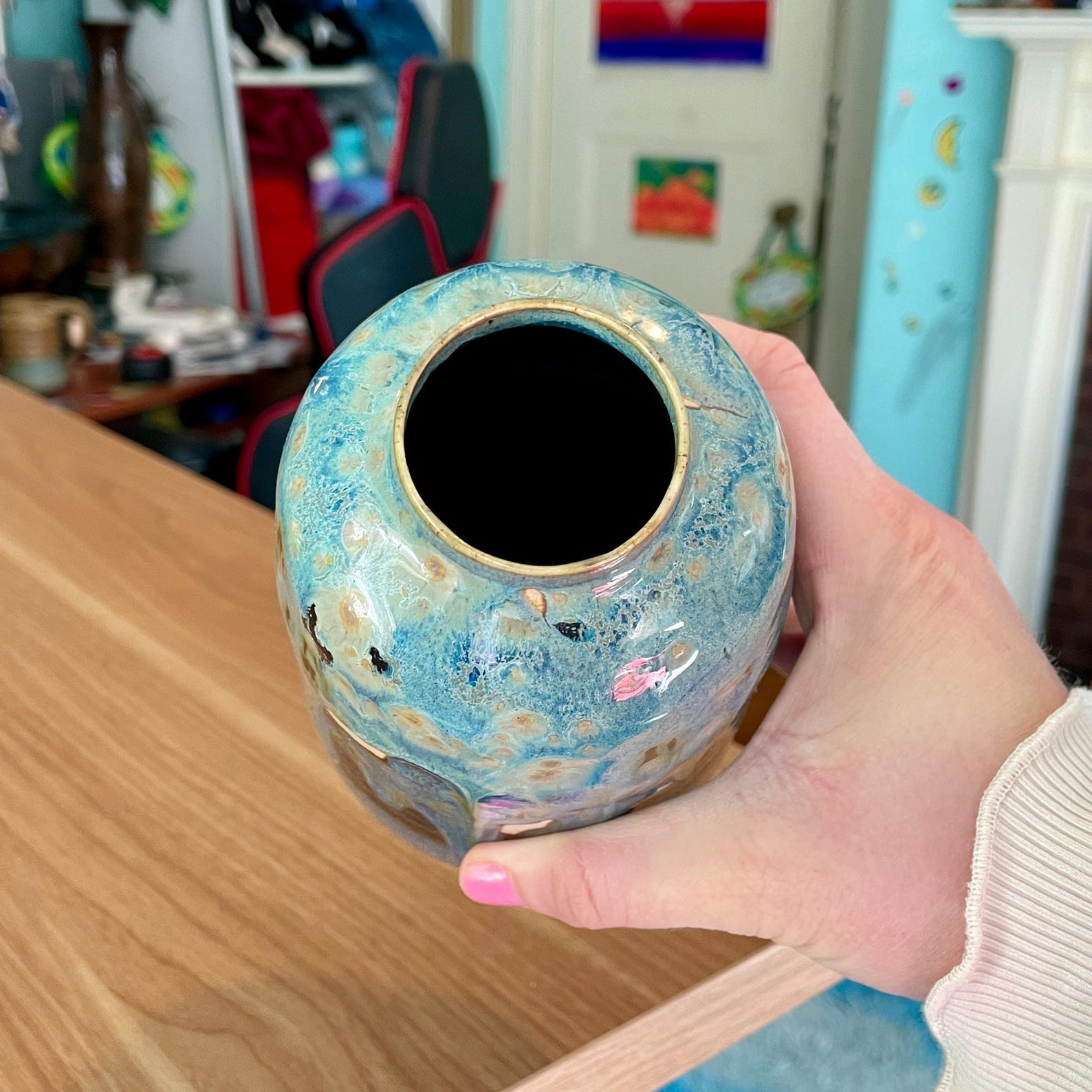 Starry Night Hand-made Ceramic Vase - Etsy