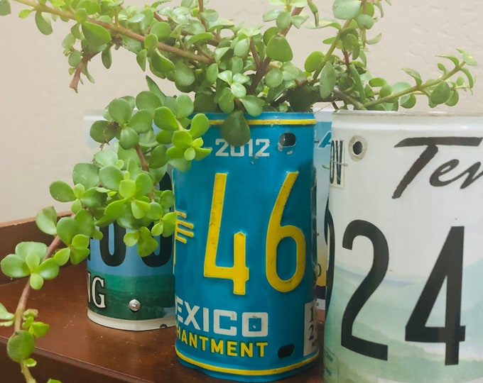 License Plate Planter Random State Handmade From Vintage - Etsy