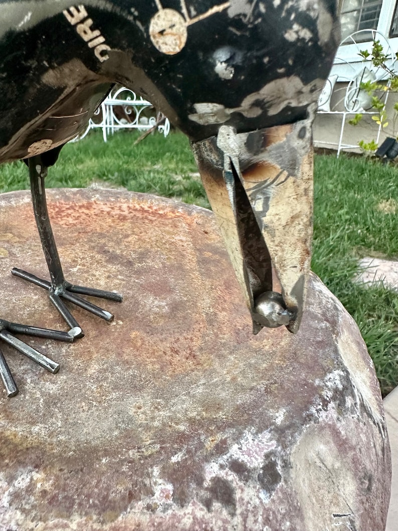 Recycled Metal Crow - Etsy