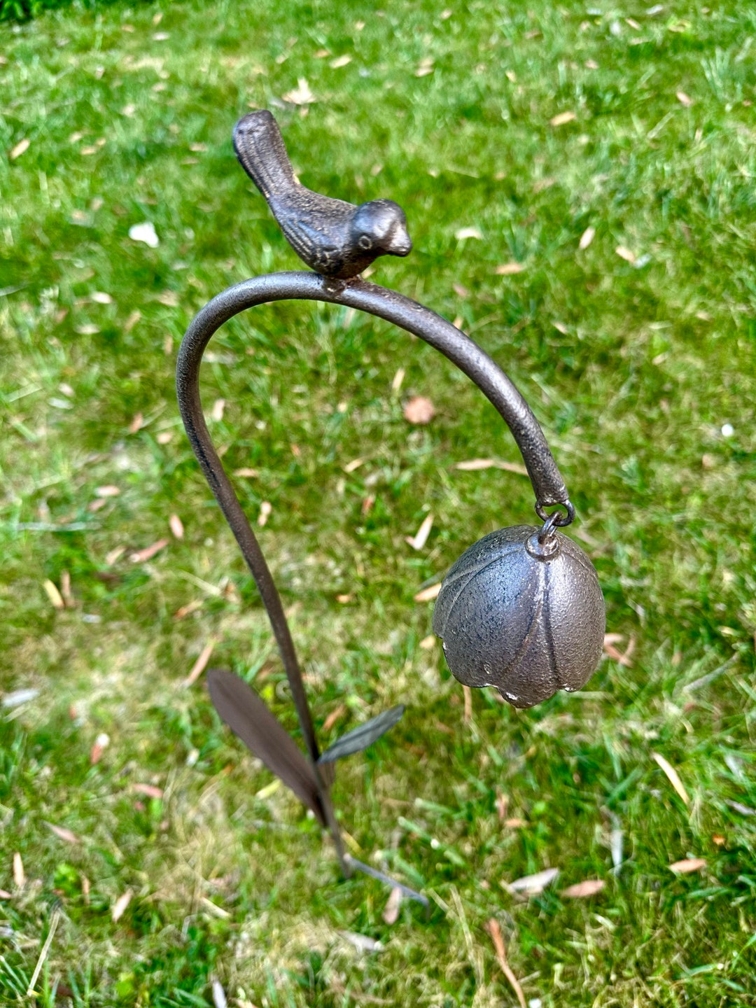 Bell Flower Chime Stake Garden Art - Etsy