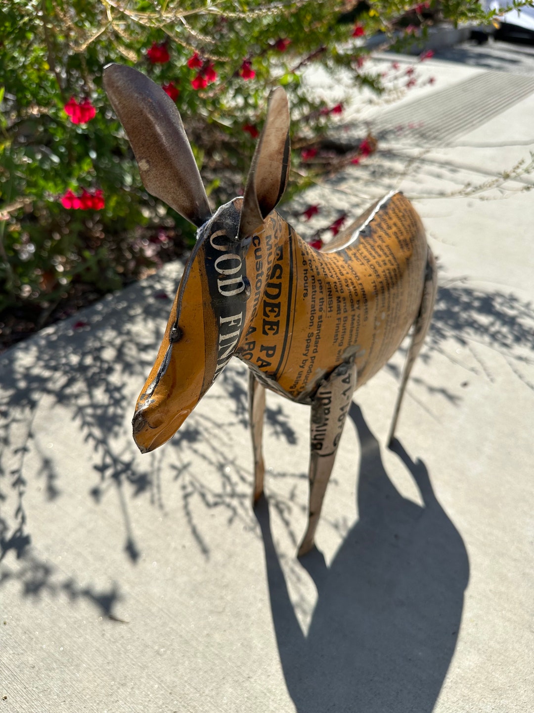 Recycled Vintage Metal Donkey - Etsy