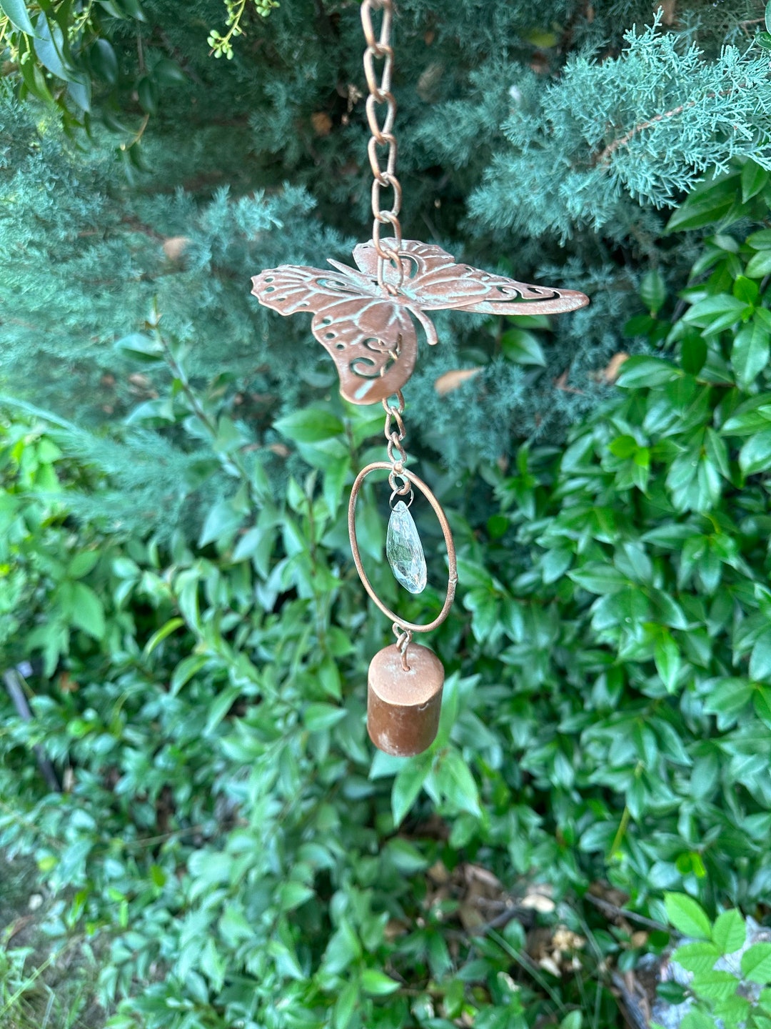 Butterfly Wind Chime Hanging Garden Art - Etsy