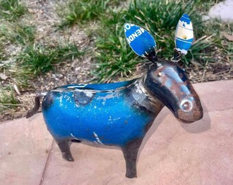 Recycled Vintage Metal Donkey - Etsy