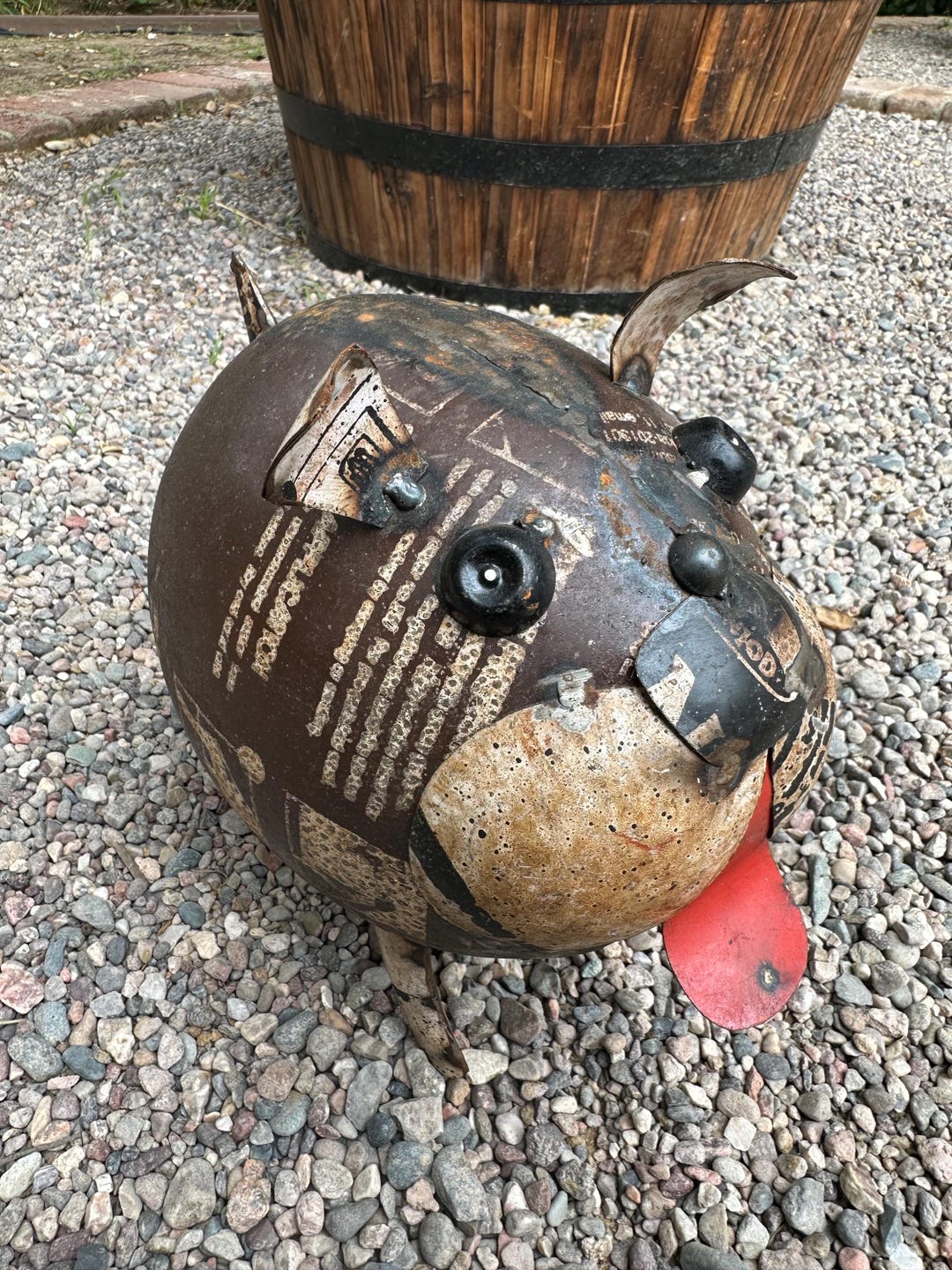 Recycled Metal Dog - Etsy