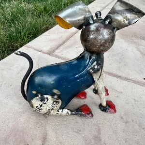 Recycled Metal Dog - Etsy