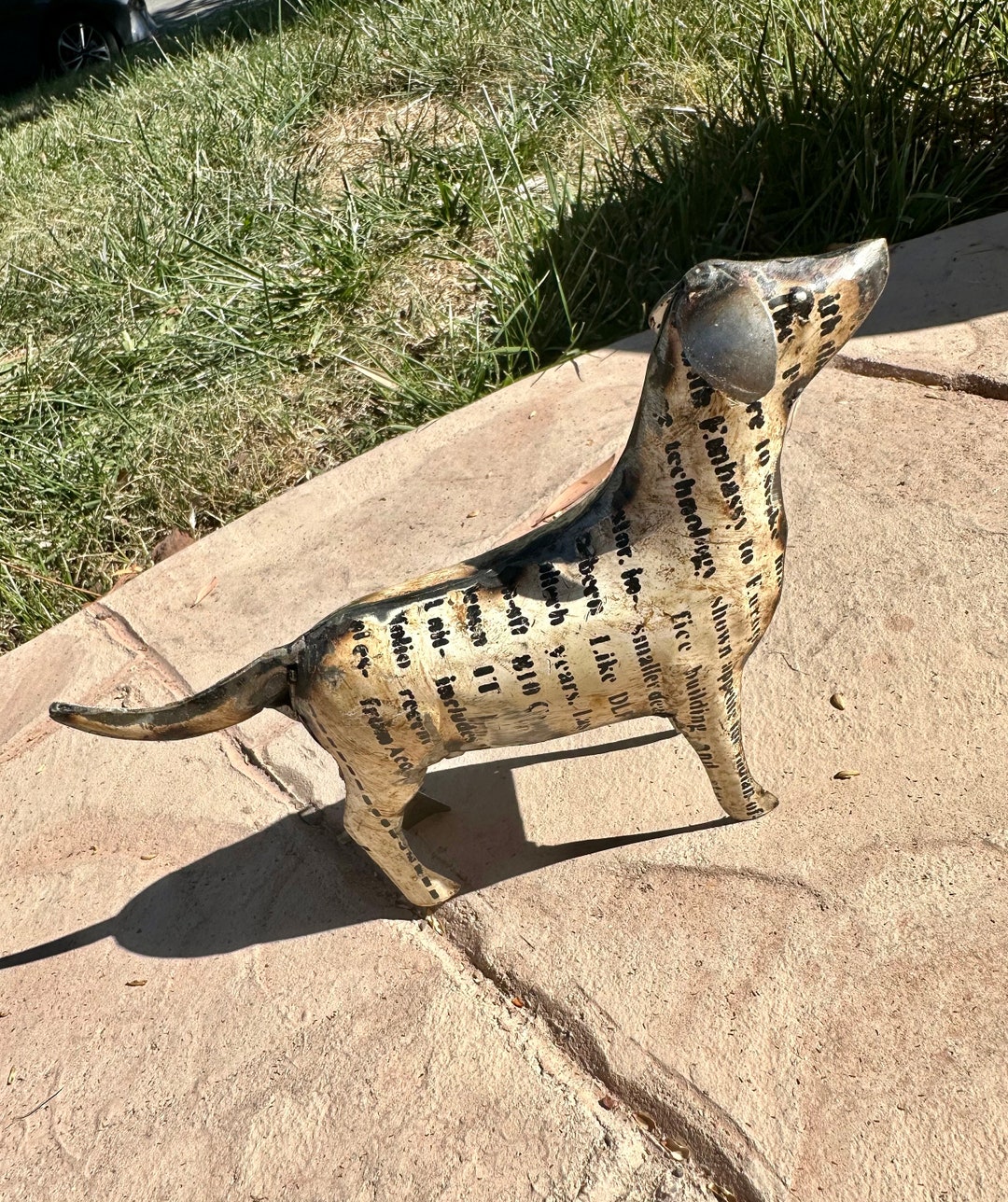 Recycled Metal Dog - Etsy