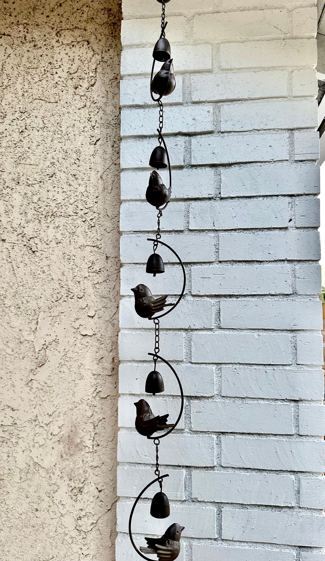 Bird Rain Chain Garden Art - Etsy