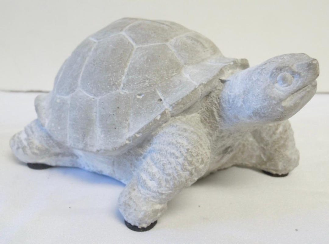 Hand Cast Concrete Turtle Statue, Indoor Outdoor Decor - Etsy
