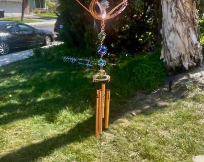 Copper Wind Spinner Wind Chime - Etsy
