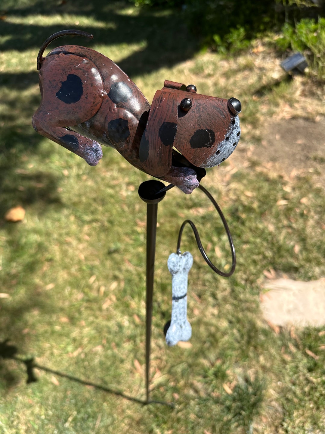Dog Kinetic Balancing Garden Art Stake - Etsy