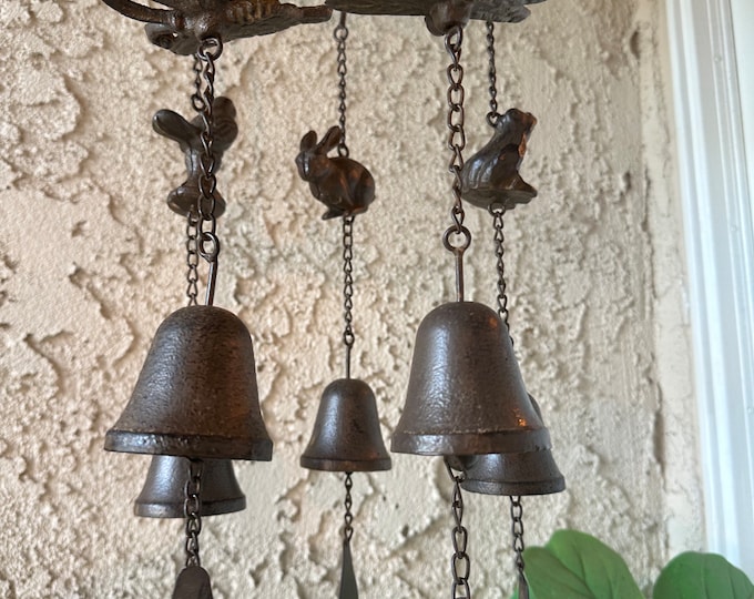Cast Iron Wind Chime Garden Art - Etsy