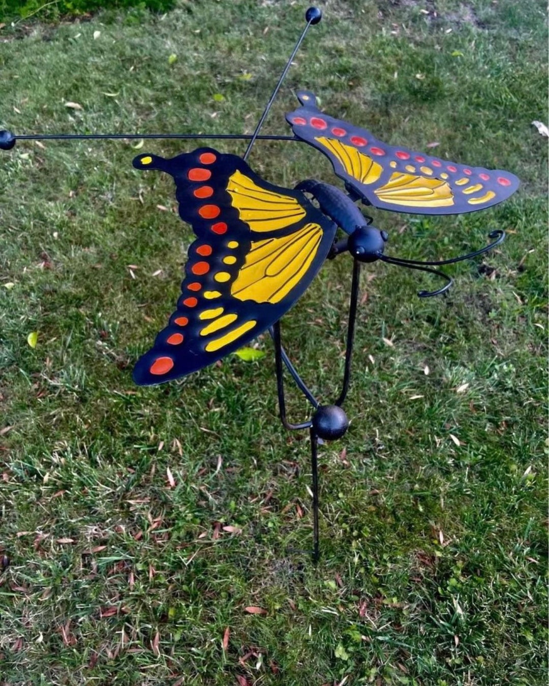 Butterfly Kinetic Balancing Garden Art Stake - Etsy