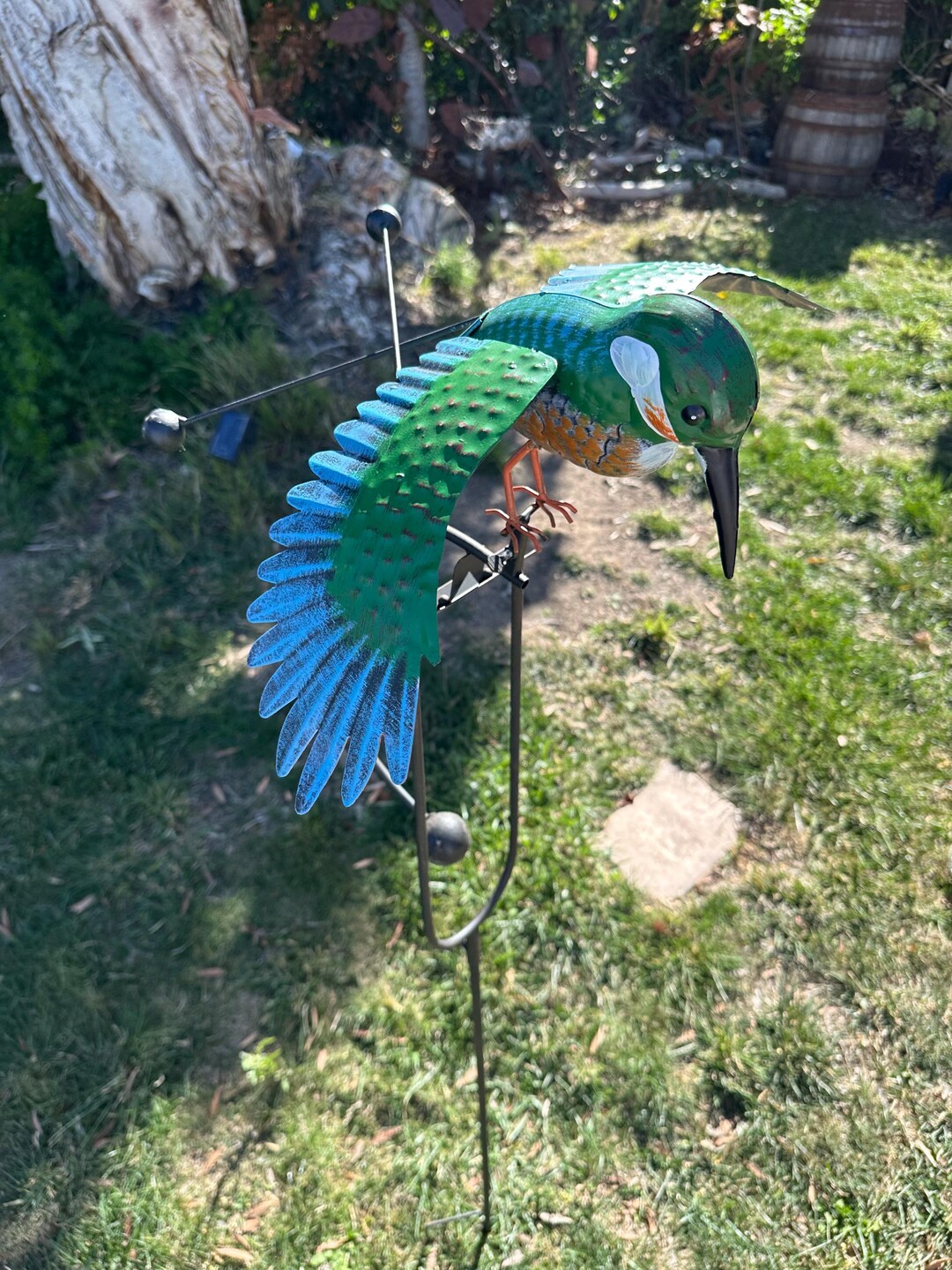 Hummingbird Kinetic Balancing Garden Art Stake - Etsy